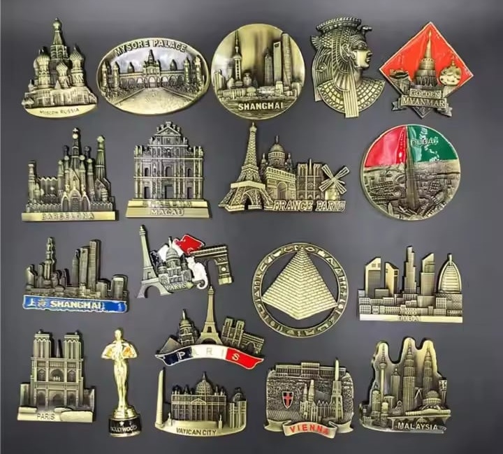 Customized metal refrigerator stickers for buildings - badge factory